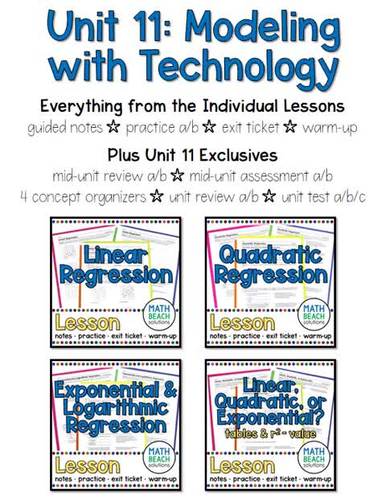 Unit 11 + Activities: Modeling with Technology - Texas Algebra 2 Curriculum
