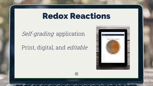 Redox Reactions Print, Digital, and Editable - Pixelated and Worksheet