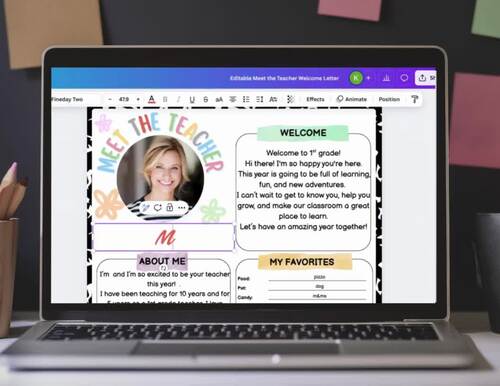 Editable Meet the Teacher Welcome Letter with Back to School Sign In Sheet