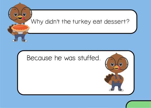 Thanksgiving Jokes Boom Cards by GoldieTalks Speech | TPT