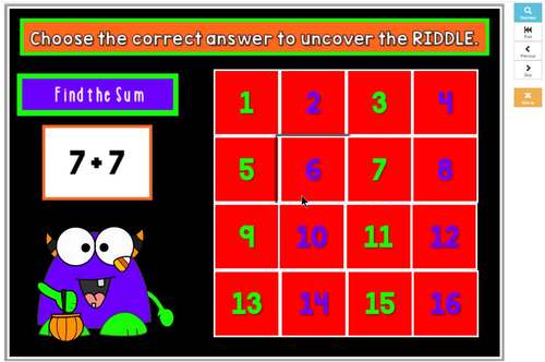 Halloween BOOM Cards™ | Addition and Subtraction | Uncover the Picture