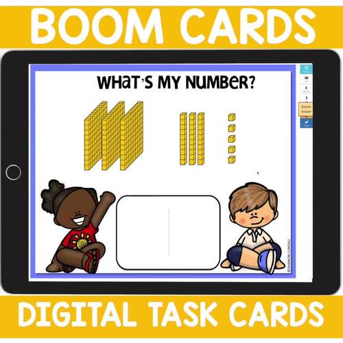 Place Value Games with 3 Digits 2nd Grade Math Centers Boom Task Cards ...