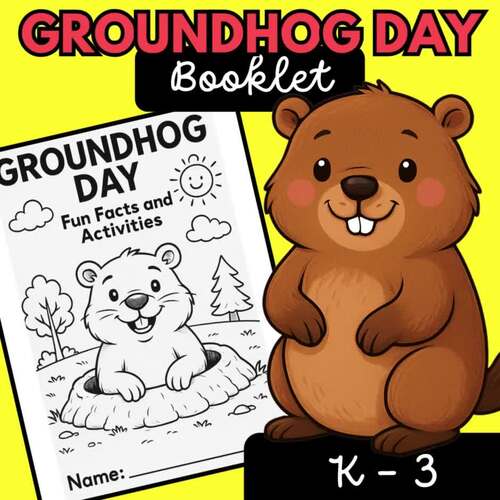 Groundhog Day Activity Booklet | Writing, Craft, Maze, Coloring ...