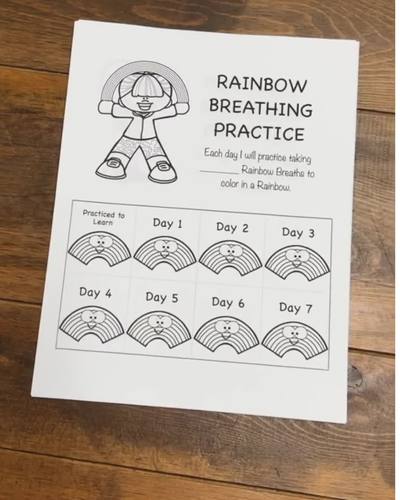 Self Regulation Skills: Breathing Practice Worksheets by Positive ...