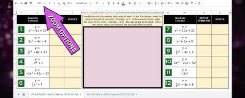 PIXEL ART: Axis of Symmetry & Vertex of Standard Form of QF DISTANCE ...