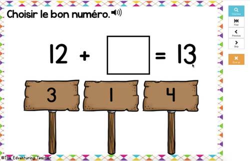 Adding to 20 Ajouter à 20 French Digital Boom Cards by The Edventuring ...