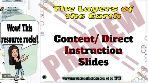 The Layers of Earth "Doodle" Style Notes with Slides, INB, & Digital INB