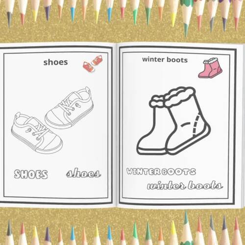 winter boots coloring pages