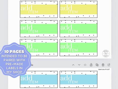 ADD ON EDITABLE Subtle Dotty Rainbow Labels for Storage Drawers | 24 ...