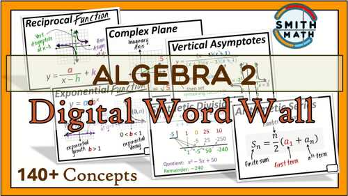 Algebra 2 / Precalculus Word Wall Posters - Bundle by Smith Math