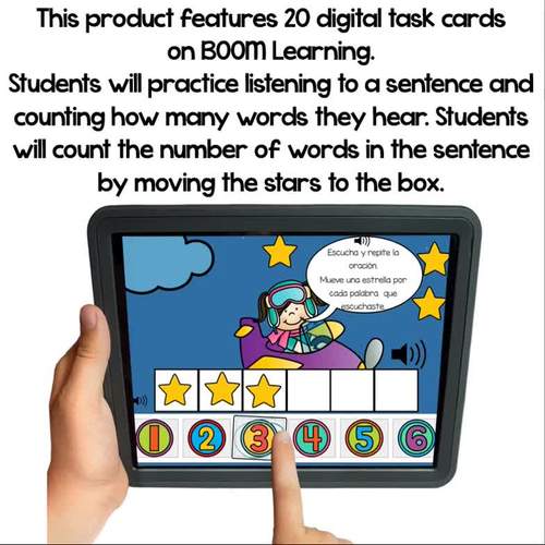 BOOM Cards Counting Words in Spanish | Contando palabras | Conciencia ...