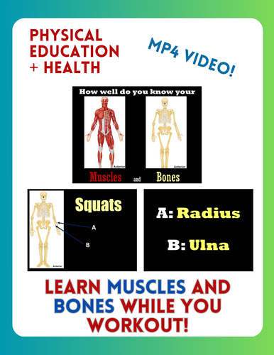 Move & Learn: Muscles and Bones Exercise Video for PE | TPT