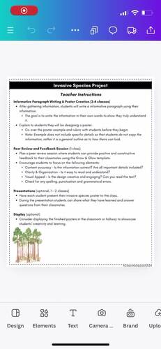 Invasive Species Project - Grade 6 Science Ontario Curriculum | TPT