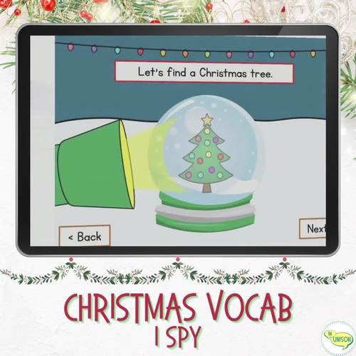 Flashlight Search I Spy Christmas Vocabulary Boom Cards™ | TPT