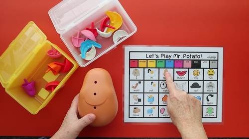 Mr Potato Activity Communication Board, Aided Language, AAC, ASD, Speech