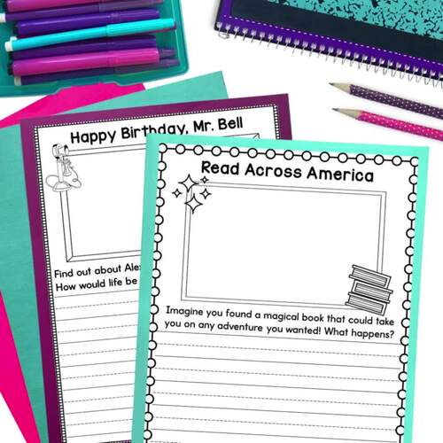 March Writing Prompts | March Themed Writing Journal by Teachers Toolkit