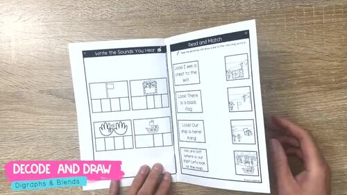 Decodable Readers Digraphs & Blends Set 2 | Directed Drawing Books