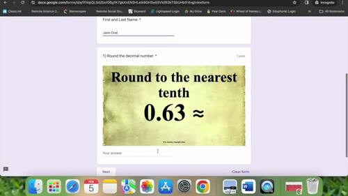 Rounding Decimals Google Forms (Self-Grading) by Reincke's Education Store