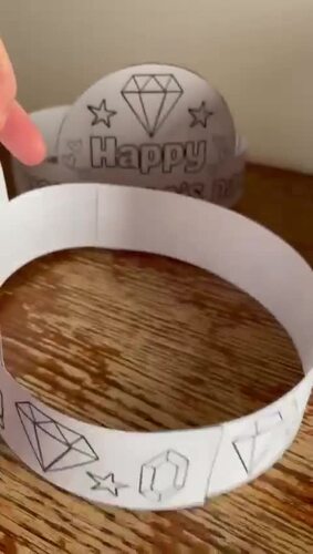 Valentine's Day Crowns Coloring Paper Craft Activity, Valentines Day ...