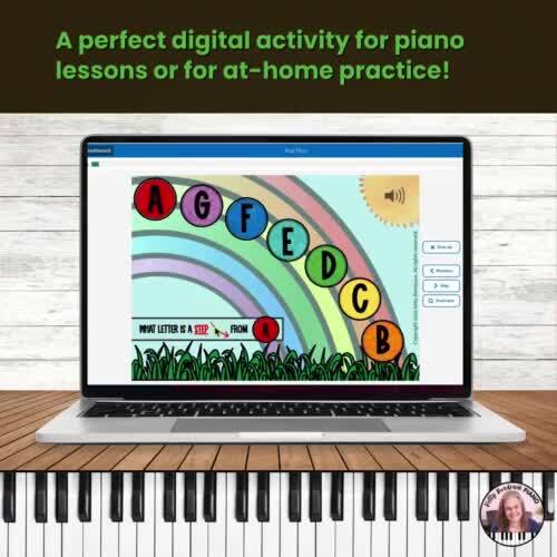 Steps Up and Down the Music Alphabet BOOM™ Cards Pre-Staff Intervals ...