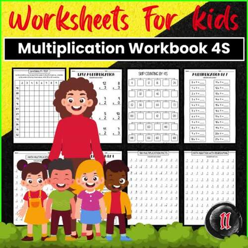 Multiplication Worksheets 4S by Lib Anatomy school | TPT
