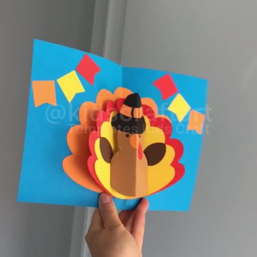 Pop Up Thanksgiving Turkey Card Fall Craft November Autumn Crafts Gift ...