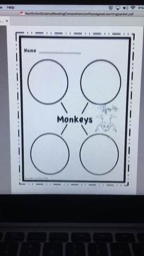 Nonfiction Science Reading Comprehension Passages (eLearning packet)