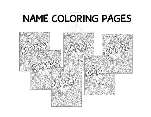 Printable Personalized Name Coloring Worksheets, Custom Name Coloring Pages