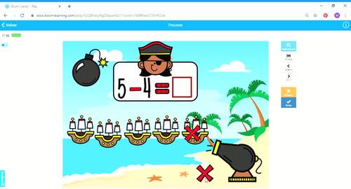 BOOM CARDS: RESTAS PIRATAS NÚMEROS 1-10 Operaciones de verano Distance ...