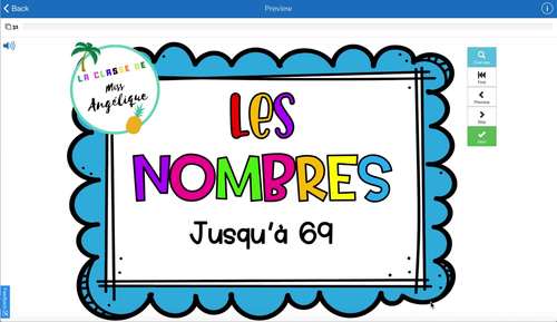 BOOM CARDS Nombres de 20 à 69 | Maths French Numbers SET 6 | TPT