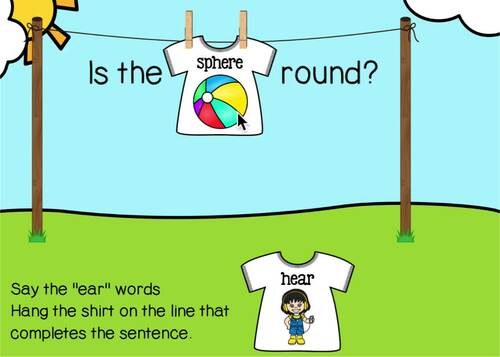 Vocalic R Coarticulation Sentences - EAR Clothes Pin Speech | TPT