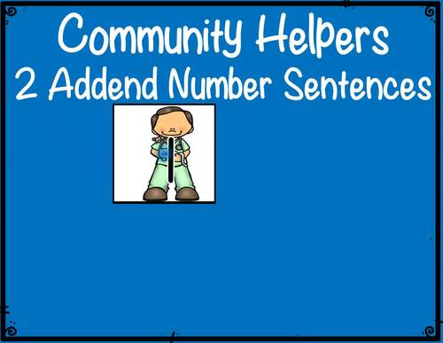 Community Helpers Themed 2 Addend Addition & Subtraction With Ten Frames