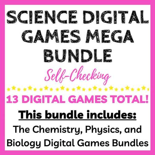 Science Digital Games Mega Bundle - Self Checking - Chemistry, Physics ...