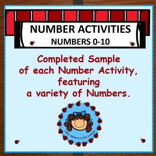 Number Activities Bundle: Numbers 0-10 by Mrs Maker's Little Lessons