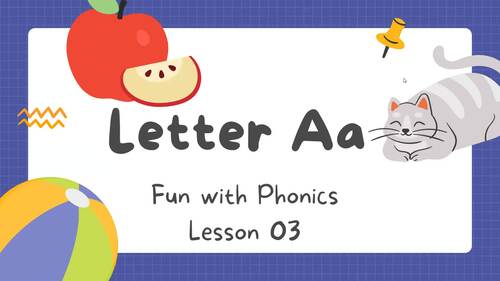 Phonics Letter A Full Lesson Plan (PPT + Worksheet) - Lesson 3 | TPT