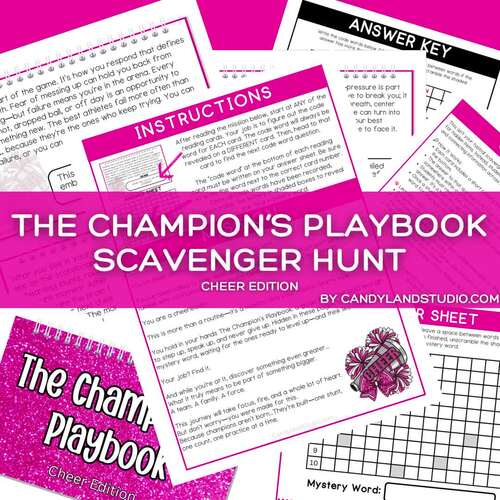 Cheerleading Growth Mindset Scavenger Hunt Team Building Activity