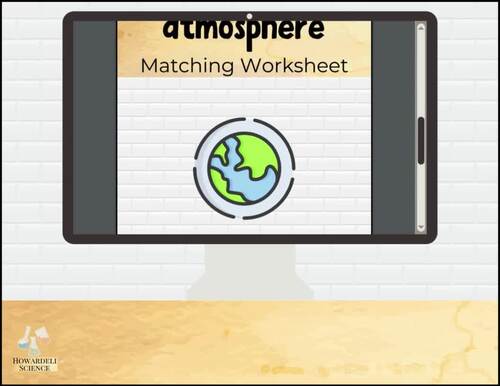 Introductory Atmosphere Vocabulary Matching Worksheet | Science Review ...