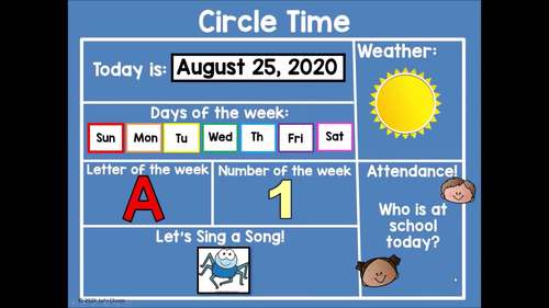 Digital Circle Time (Editable PowerPoint) --Great for Virtual Learning