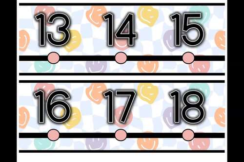 In My 90's Era Number Line to 120 by Julia's Colorful Classroom | TPT