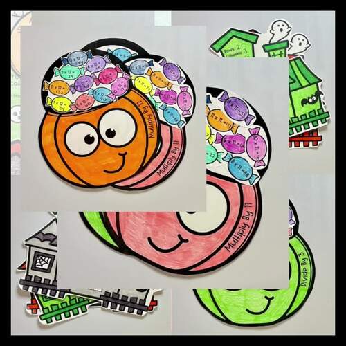 Halloween Multiplication & Division Math Craft Bundle by Typically Techy