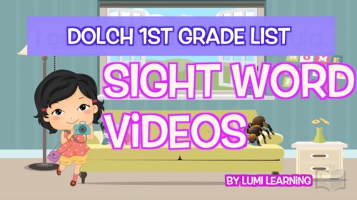 Dolch 1st Grade Sight Word Videos (all 41): Teach Spelling, Meaning, & More