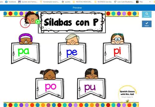 Sílabas con P - Aprende - Learn syllables with P | TpT