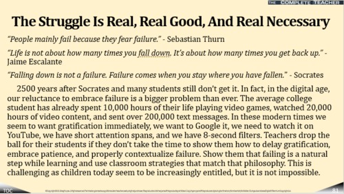 COMPLETE TEACHER Lesson 81 - The Struggle Is Real, Real Good, And Real ...