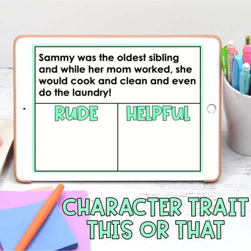 Character Traits Activity This or That Game by Miss V in 3 | TPT