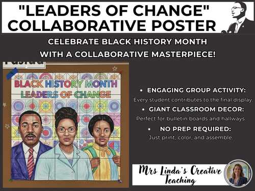 Black History Month Collaborative Poster Craft | MLK Rosa Parks Mural ...