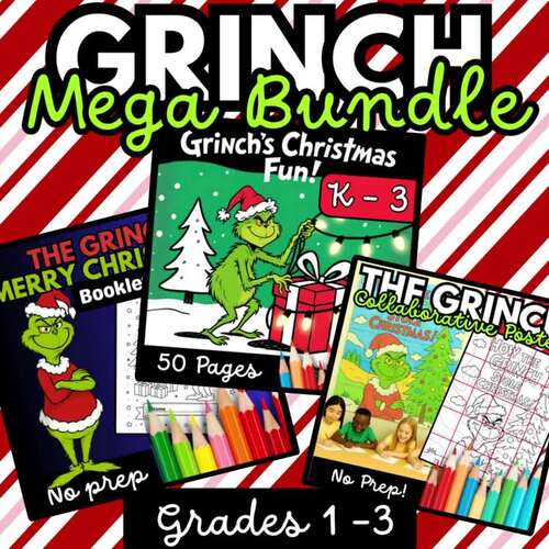 Grinch Activities | Grinch Day | Christmas Worksheets & collaborative ...