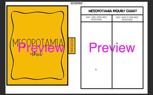 Ancient Mesopotamia Interactive Notebook (PDF Printable Resource)