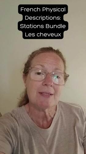 French Physical (Hair) Descriptions: STATIONS BUNDLE by French Class Fun