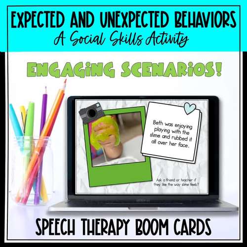 Boom Cards™ Speech Therapy Expected Behaviors and Social Skill Activities