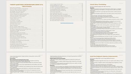 Teen Therapy Questions & Interventions Guide PDF | Counseling Prompt ...